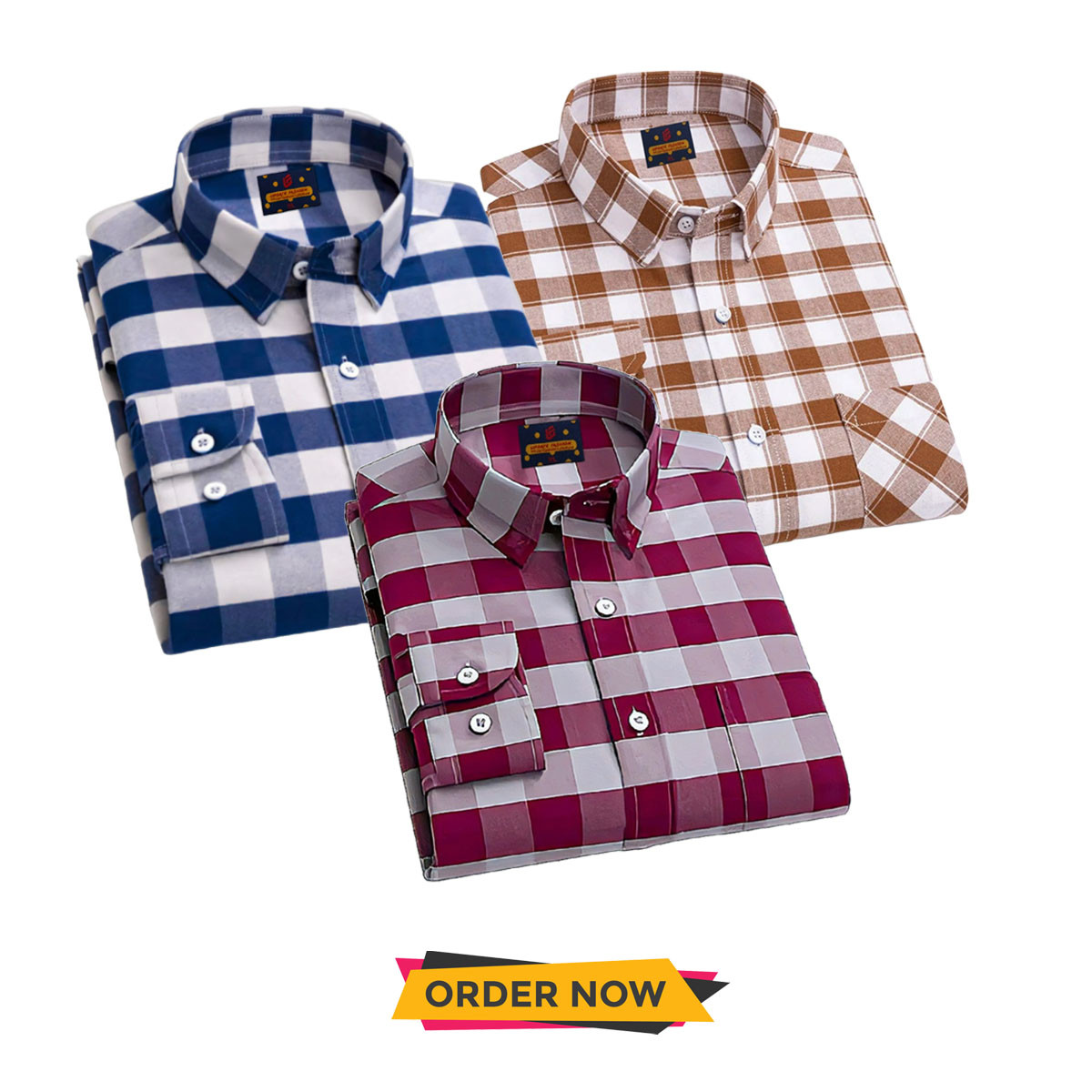 Men's Full Sleeve Check Shirt (Combo) || 1285
